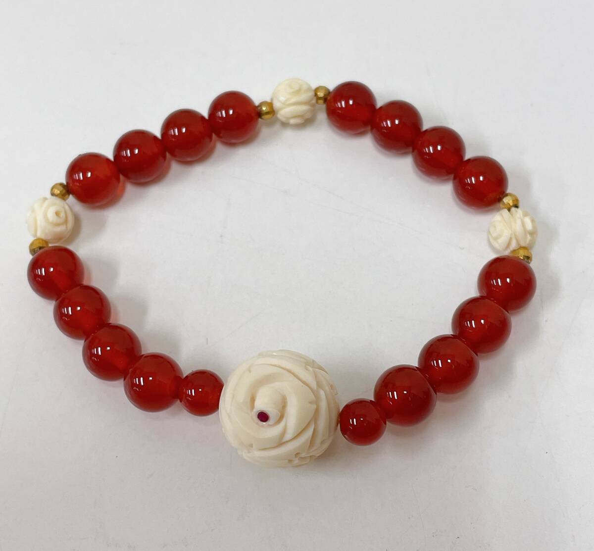 寿の薔薇 赤瑪瑙 ルビー 宝飾ブレスレット 皇后陛下半寿記念 特別奉祝作品 箱付き/宅間工房/A69-309(その他)｜売買されたオークション情報、yahooの商品情報をアーカイブ公開 ...