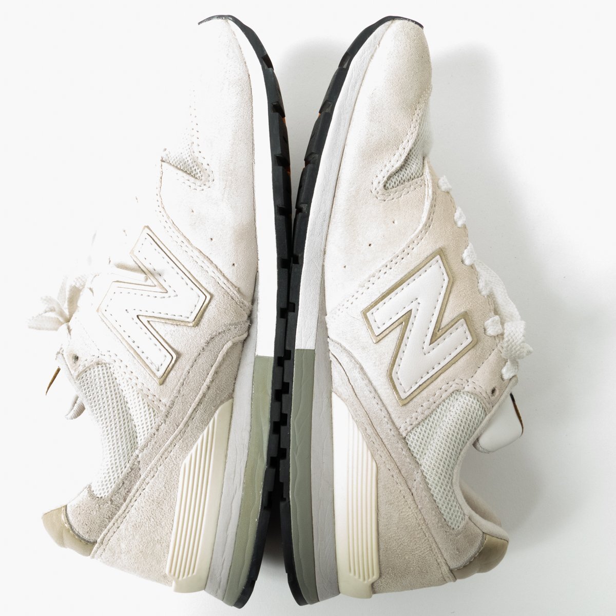 1円スタート New Balance ニューバランス CM996BI 996 CCAP 白系 スエード メッシュ 軽量 メンズ スニーカー ...