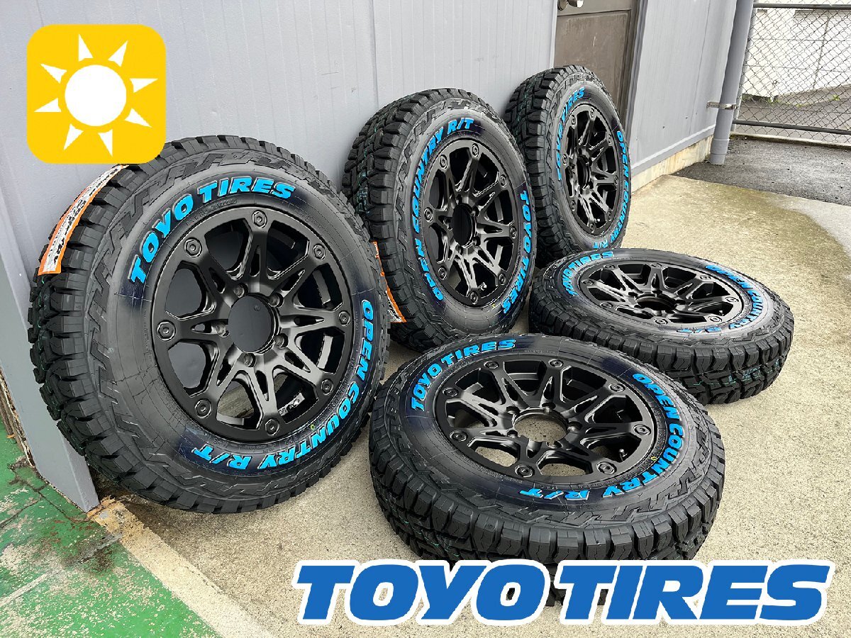 【背面付き5本】スズキ ジムニー JB64 jb64 16インチ タイヤホイールセット TOYO オープンカントリーRT 185/85R16 BDX08 ホワイトレター