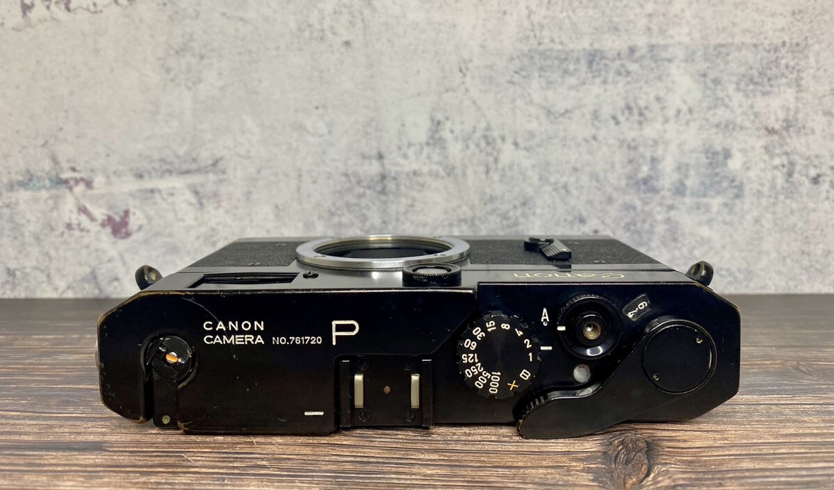 超 Canon P Black paint Body キャノン オリジナルブラック レンジファインダー フィルムカメラ ボディ シャッターOK ...