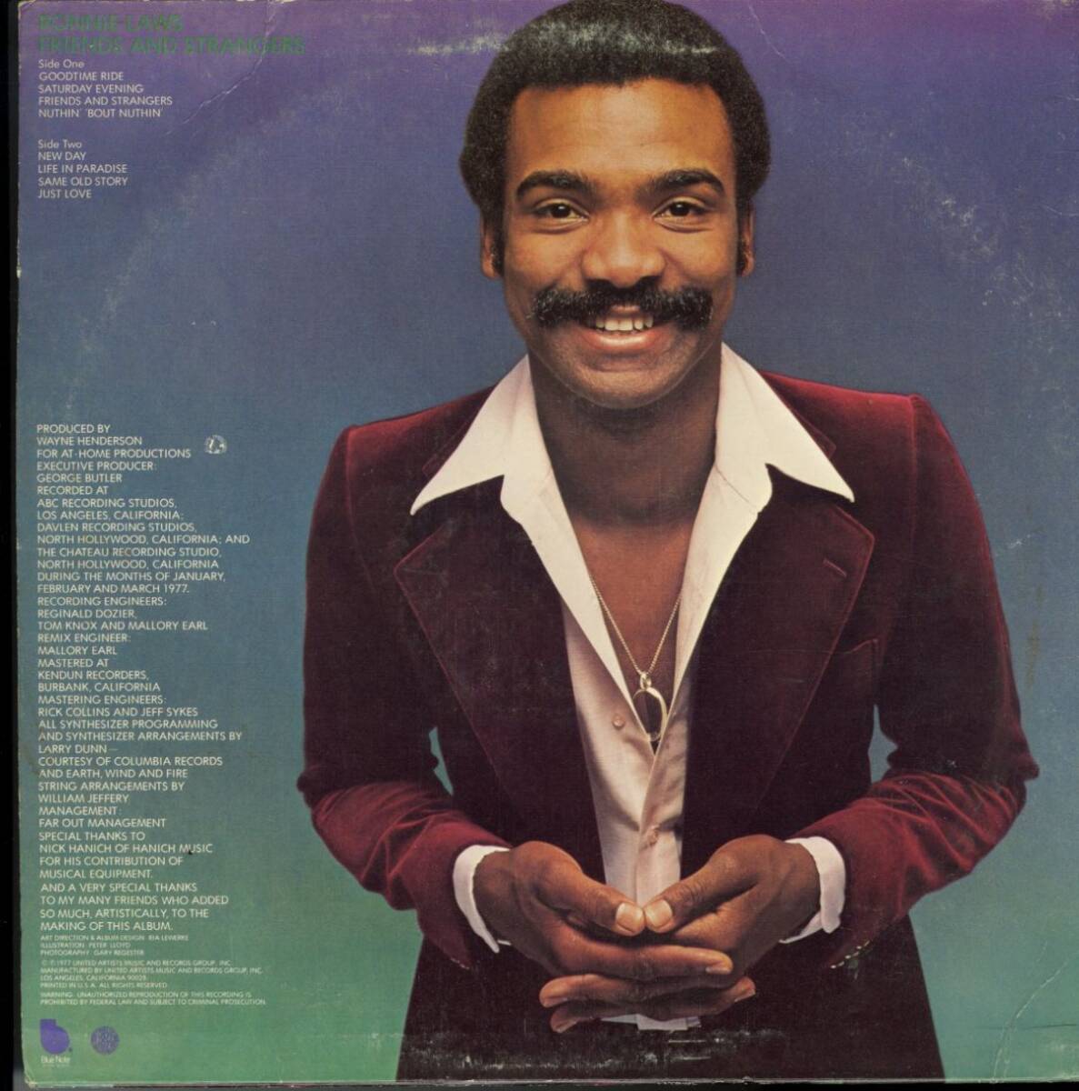 USオリジLP UA青ラベル ロゴ白 KENDUN刻印 Ronnie Laws / Friends And Strangers 77年 ...