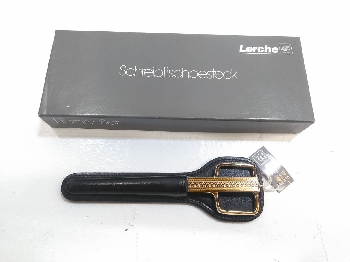 Lerche ゾーリンゲン 西ドイツ製 ハサミ + ペーパーナイフ セット 22 KARAT SOLINGEN TOPSETS ...