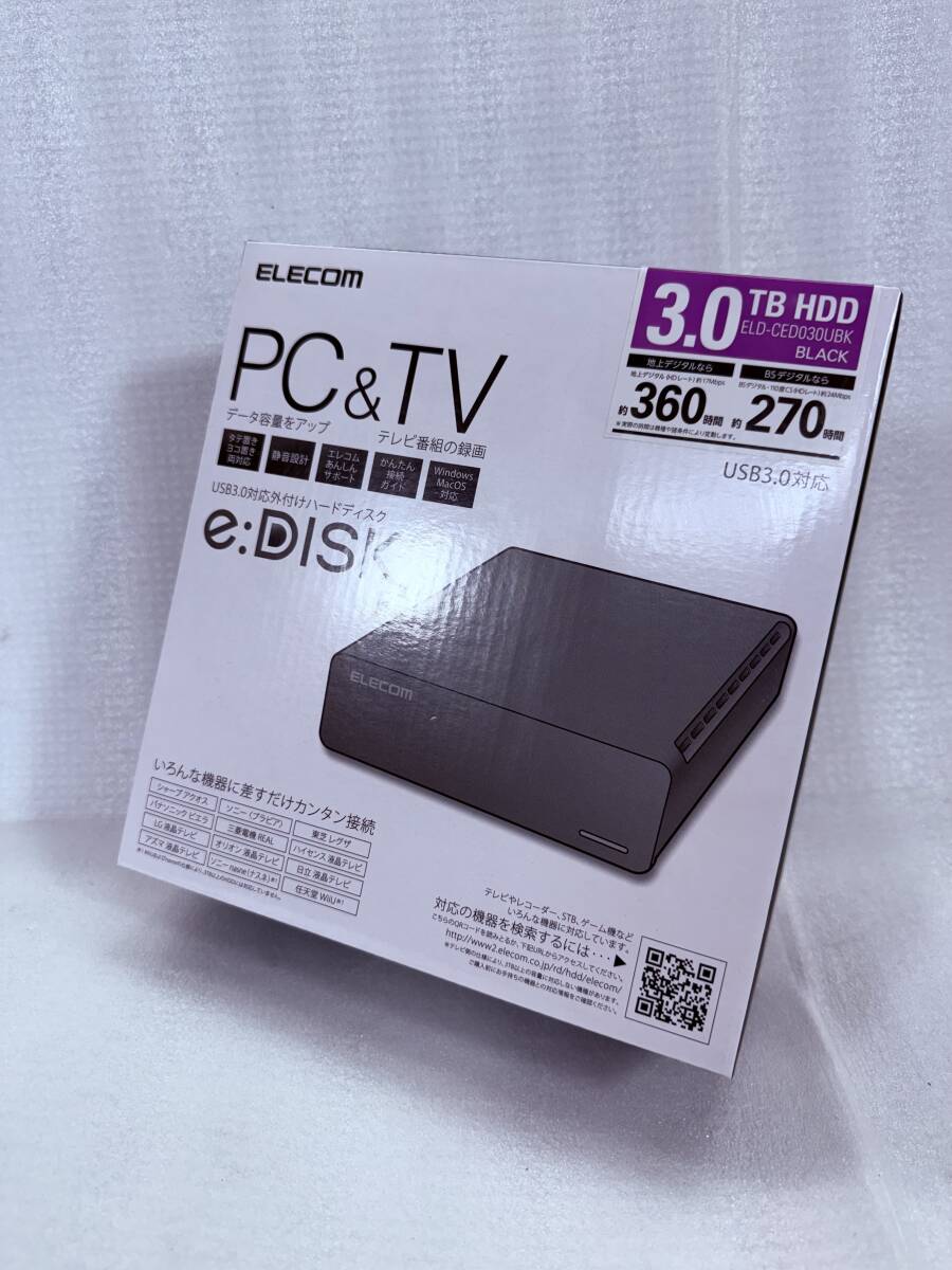 R8573A-PD / エレコム ELECOM ELD-CED030UBK 外付けHDD 3TB ブラック USB3.0対応 PC＆TV対応 ②(2TB～)｜売買されたオークション情報 ...