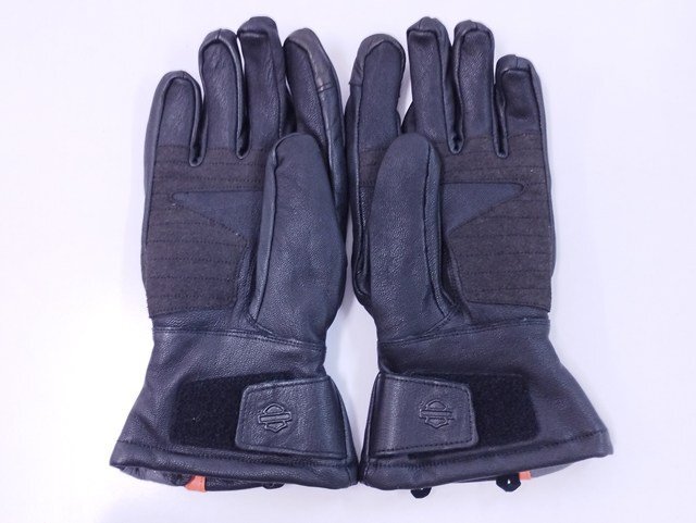 N554a Harley-Davidson ハーレーダビッドソン グローブ XL ブラック Ratchett Gauntlet Leather ...