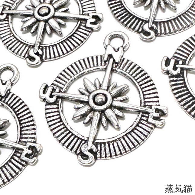 c1151 羅針盤のチャーム 銀古美 6個 方位磁針 コンパス 宝探し ピアス イヤリング 材料ハンドメイドアクセサリーパーツ素材 蒸気猫パーツ(金属パーツ)｜売買されたオークション情報 ...