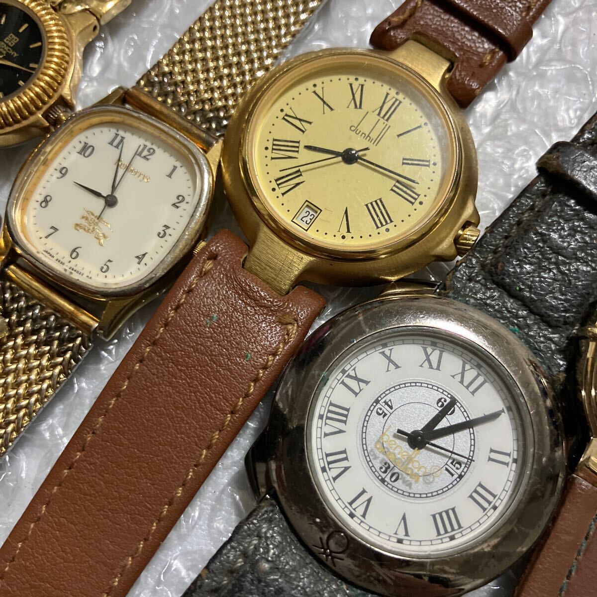 DUNHILL/Burberry's/GIVENCHY/coach/BALLY/ELGIN/agnis b/SKAGEN/Benetton等 ブランド腕時計まとめ売り 15点セット ジャンク ...
