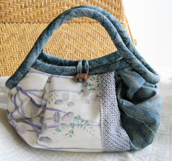 布乃言葉*かごバック型トート”夏は来ぬ*夏の萩・ハンドメイド