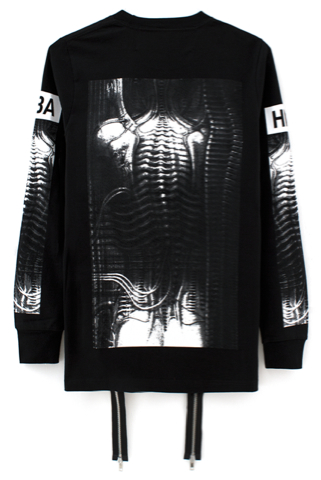HOOD BY AIR DOUBLE ZIP X-RAY BLK L 0108