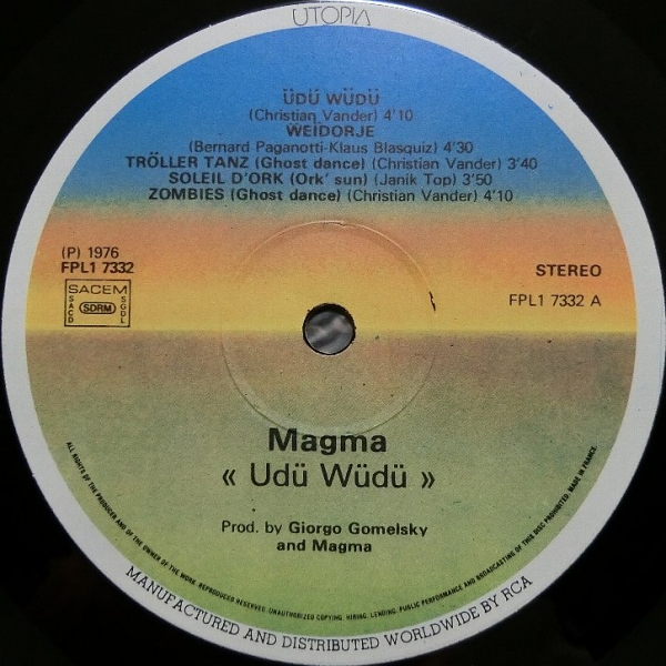 MAGMA UDU WUDU 初回ジャケ フランス オリジナル(一般)｜売買されたオークション情報、yahooの商品情報をアーカイブ公開 ...