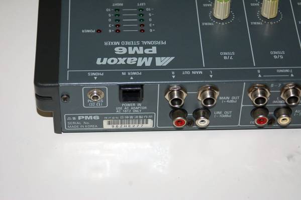 Maxon / PM6 PERSONAL STEREO MIXER 完動品 ③(ミキサー)｜売買されたオークション情報、yahooの商品情報を ...