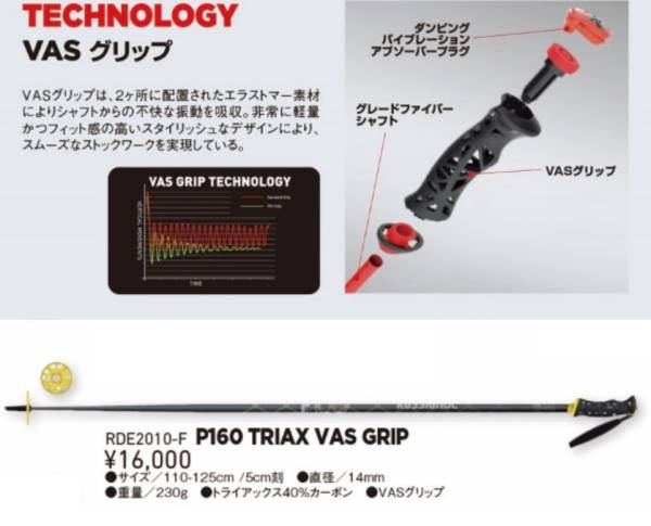 65%OFF ロシニョール2017 VASグリップ採用 P160 TRIAX VAS GRIP/RDE2010 125cm(125cm ...