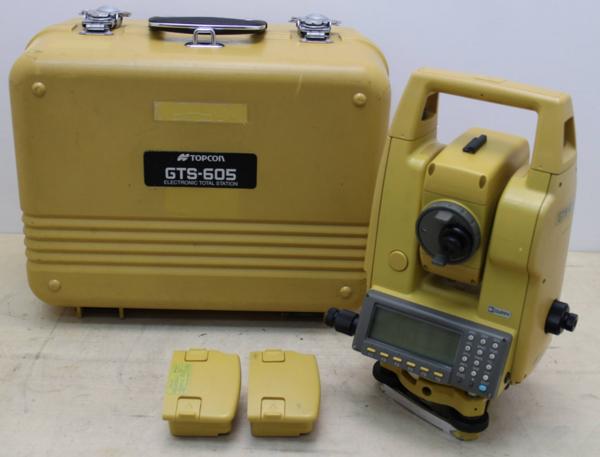 トプコン TOPCON トータルステーション GTS-605 通電確認済 ケース バッテリー付(測量、角度計)｜売買されたオークション情報 ...