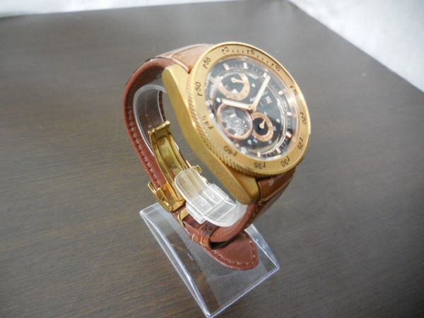 Jc ORIENT STAR オリエントスター DK01-D0-B ゴールド×ブラック ブラウン革ベルト 腕時計(クロノグラフ)｜売買されたオークション情報、yahooの商品情報をアーカイブ ...