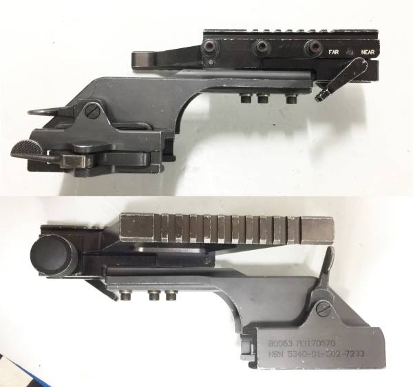 #2.実物 米軍支給品M2 M2HB M3 cal50用 Scope Mount + Dual Rail M249FNMAGMINIMI(個人 ...