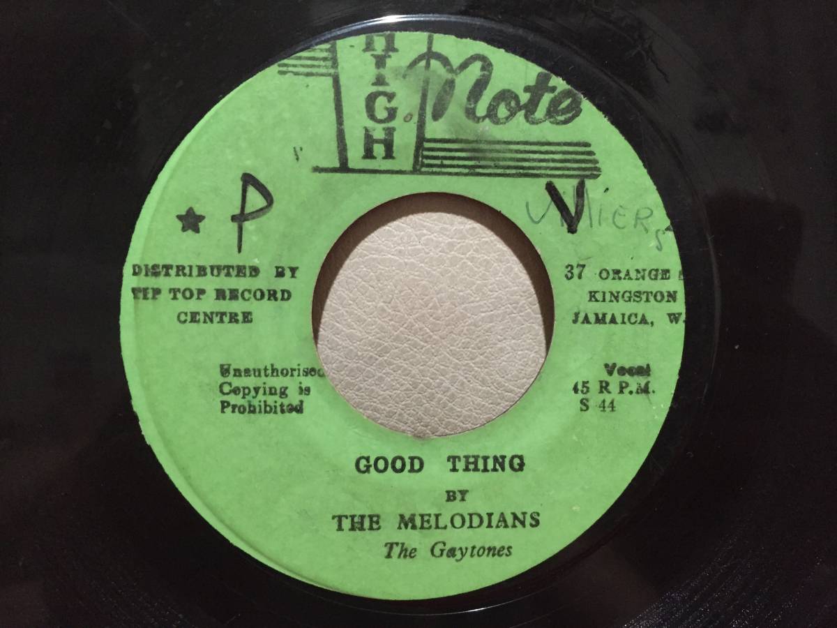 THE MELODIANS/GOOD THING&NO NOLA HIGH TONE EARLY REGGAE 45(スカ)｜売買された ...