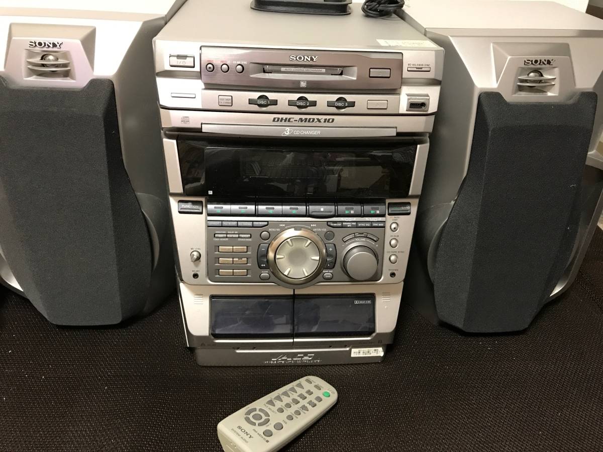 SONY ソニー コンポ DHC-MDX 10 リモコン付 CD/MD/カセットテープ 対応 み(MDコンポ)｜売買されたオークション情報 ...