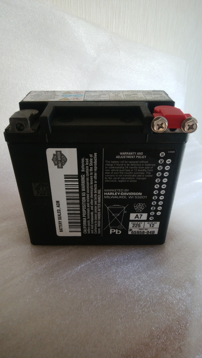 ハーレーダビッドソン 純正 バッテリー メンテナンスフリー 65958-04B スポーツスター xl883 xl1200(バッテリー)｜売買さ ...