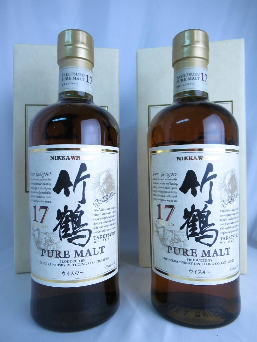 NIKKA WHISKY ニッカ ウイスキー 竹鶴17年 700ml×2 43% 箱付 ピュアモルト ジャパニーズ ウイスキー #B202(日本)｜売買されたオークション情報、yahooの商品 ...