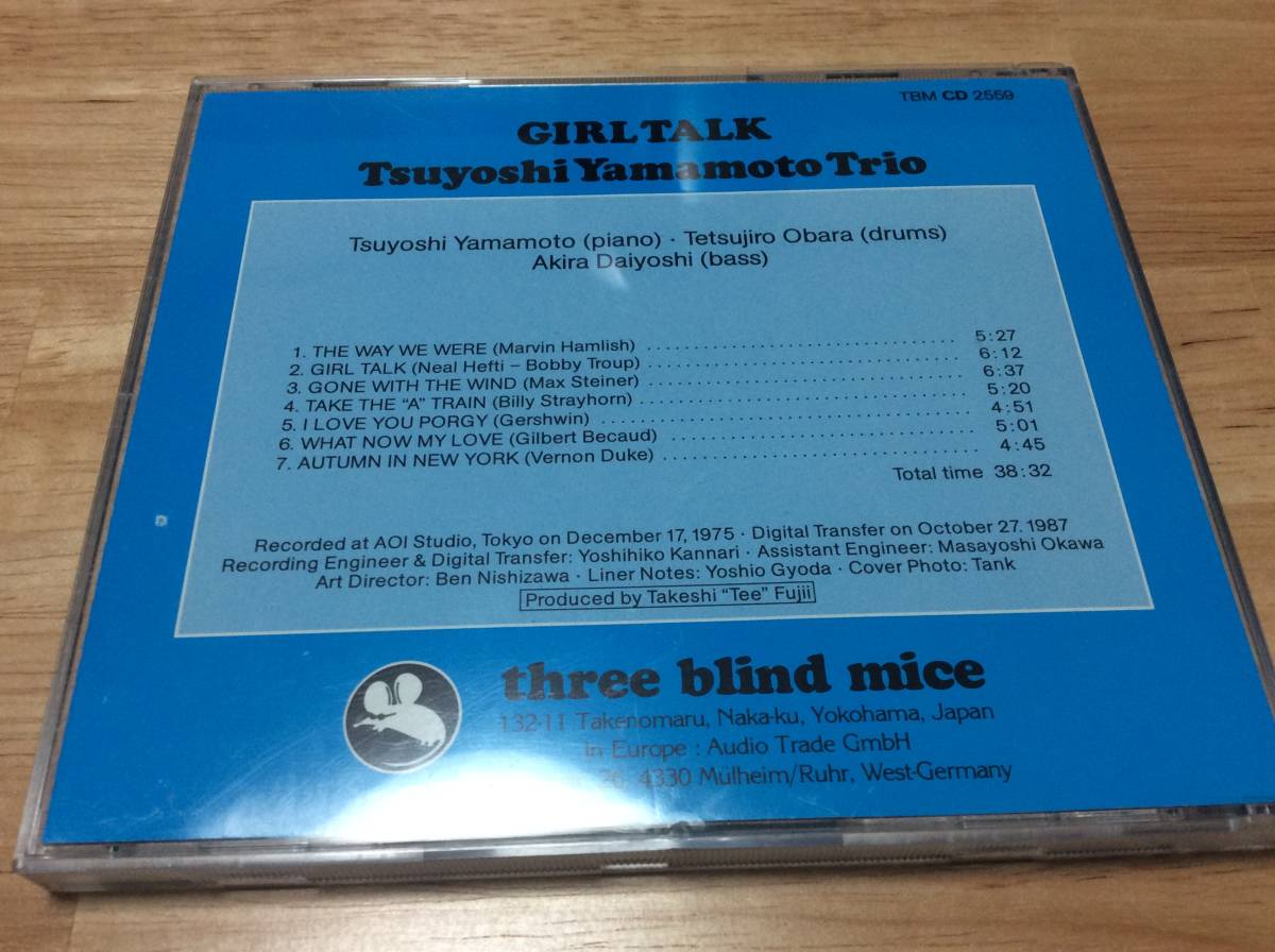 西独盤/山本剛/Tsuyoshi Yamamoto Trio/GIRL TALK ガール トーク/TBM CD 2559/W.GERMANY(ジャズ一般)｜売買されたオークション情報 ...