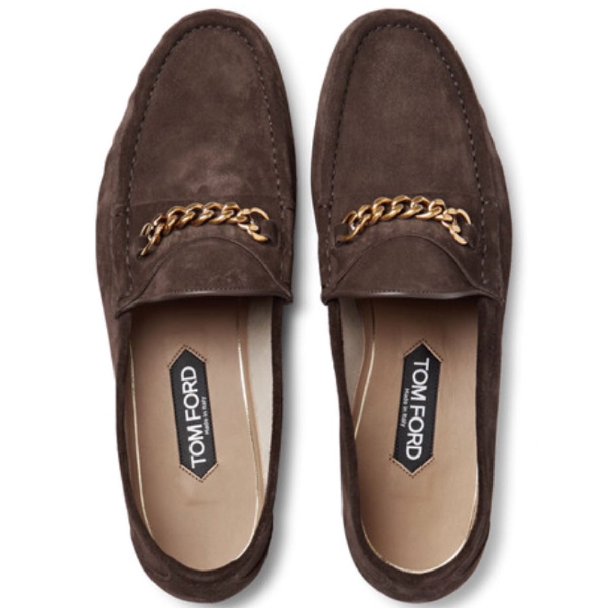 17AW TOM FORD SUEDE YORK CHAIN LOAFERS 7 トムフォード スエード ローファー 靴 シューズ スーツ ...