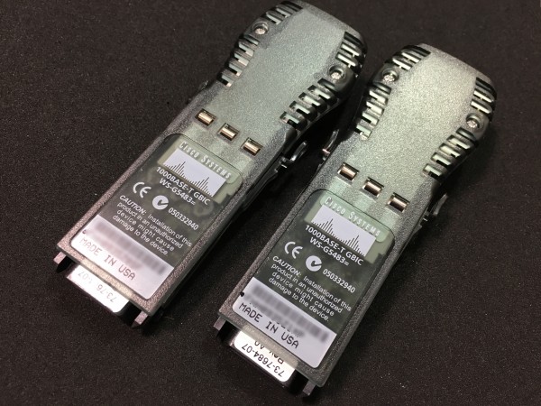 GBIC Cisco WS-G5483 2個セット シスコ ギガビット インターフェイス コンバーター 1000BASE-T RJ45 ...