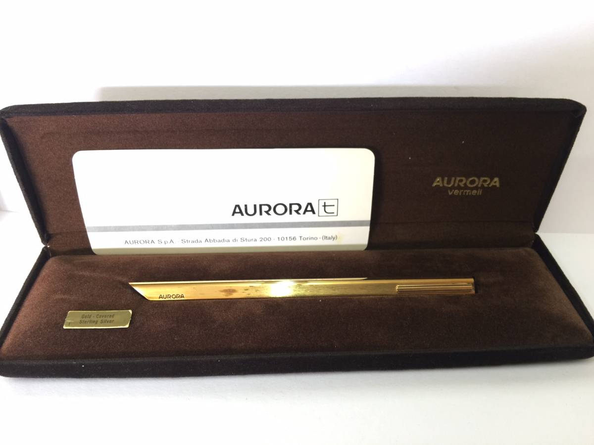 AURORA thesi アウロラ テェッシィ ボールペン Gold Covered Sterling Silver 925 取説 箱付(アウロラ)｜売買されたオークション情報、yahooの ...