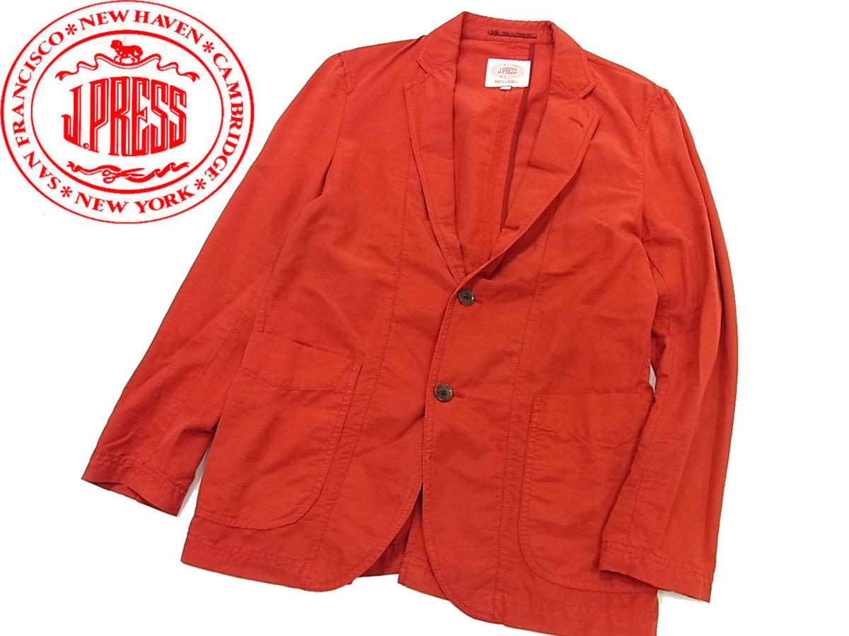 Jプレス J.PRESS RED LABEL テーラードジャケット カジュアルジャケット アウター シルク絹混 レッド メンズ 正規品 100 ...