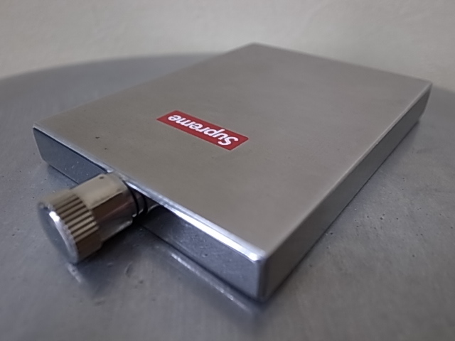 13AW SUPREME シュプリーム Flask フラスク BOX ボックスロゴ キットル ウイスキーボトル シルバー銀 CDA ...