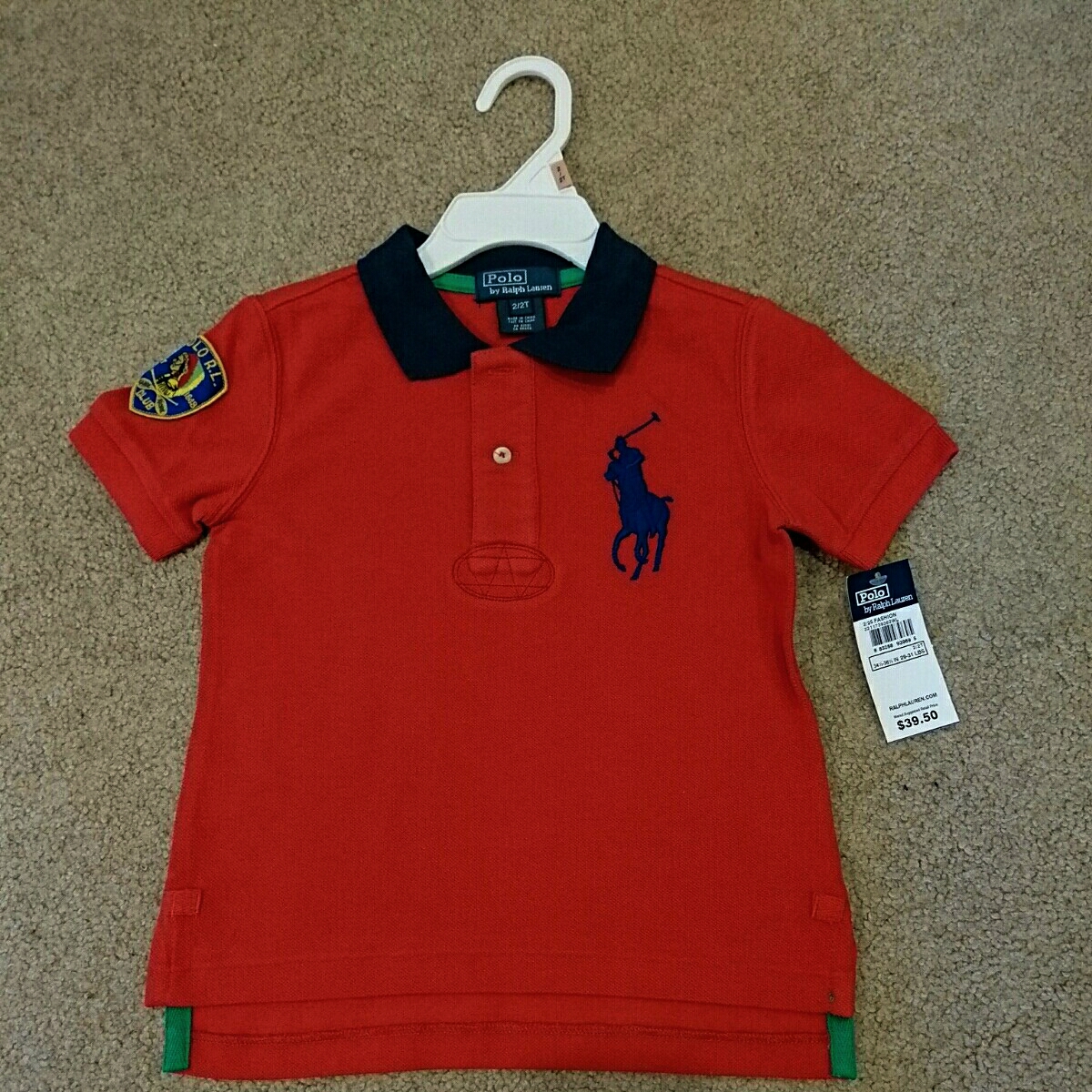 ② タグ付 値札付 正規店購入 ラルフローレン ポロシャツ ビッグポニー 90 100 2T GAPとサイズ感同じ 赤 紺 緑 ハワイ 刺繍(90（85～94cm）)｜売買されたオークション ...