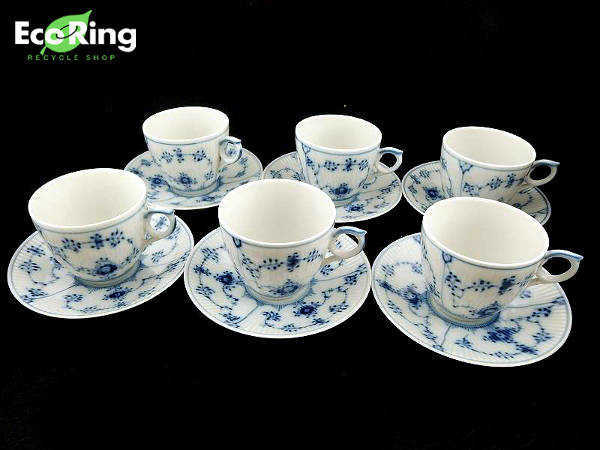 1円 ロイヤル コペンハーゲン ブルーフルーテッド カップ＆ソーサー 計6点セット AK268(ロイヤルコペンハーゲン)｜売買された ...