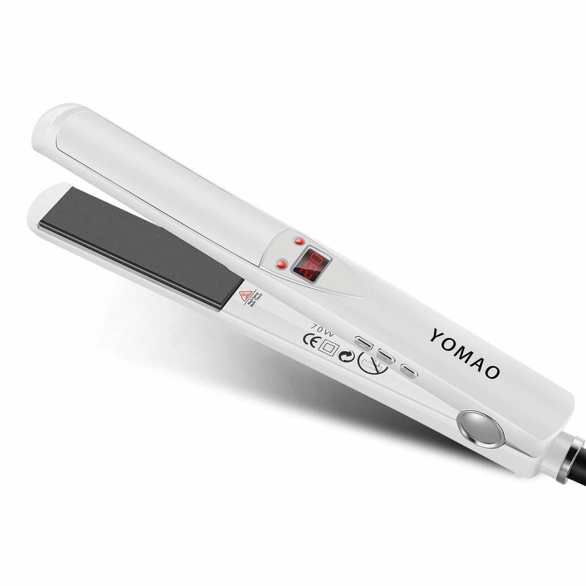 Yomao ヘアアイロン ヘアーアイロン ストレート ヘアアイロン ストレート アイロン チタニウムプレート 2WAY ストレート C0391 ...