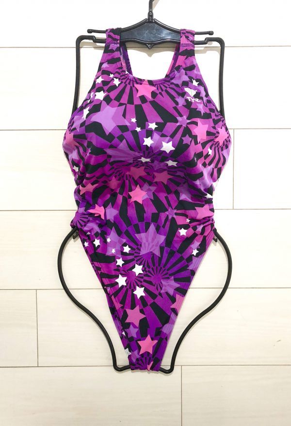 TYR女子競泳水着L ハイレグオープンバック光沢パープル×ブラック×ピンクスター星柄(ワンピース)｜売買されたオークション情報、yahooの商品情報をアーカイブ公開 - オークファン ...