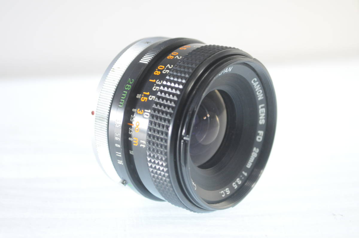 極上品 キャノン CANON FD 28mm F3.5 S.C. 1860(キヤノン)｜売買されたオークション情報、yahooの商品情報をアーカイブ公開 - オークファン（aucfan.com）