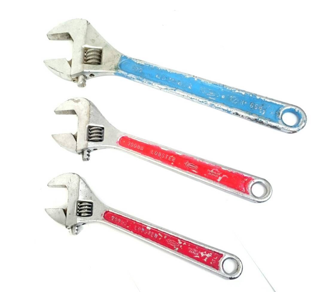10213052 LOBSTER/ロブスター モンキーレンチ 250mm/300mm/375mm 3本セット w1015-10-100 ...