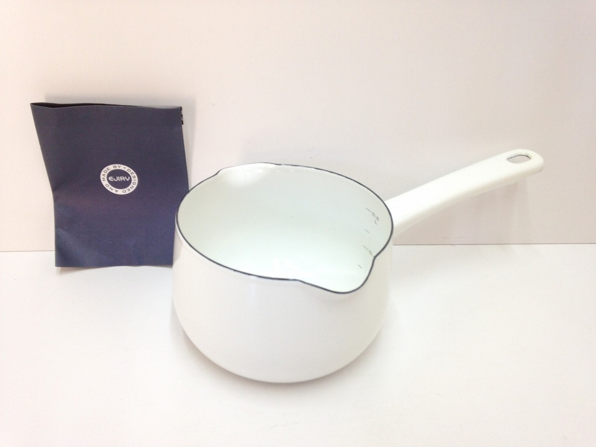 B6 EJIRY エジリー ミルクパン 0.8L ホワイト ホーロー エマリエ 日本製(片手鍋)｜売買されたオークション情報、yahooの商品 ...