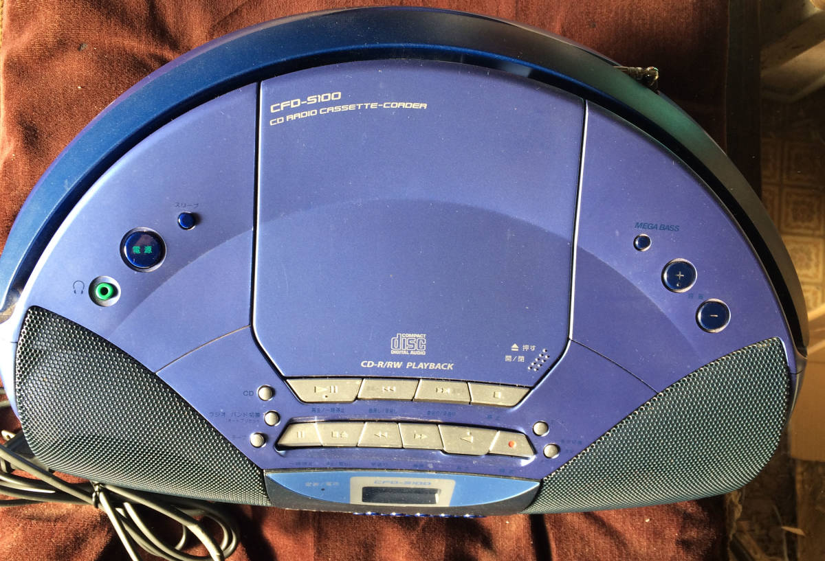SONY ソニー｜ポータブルCDラジカセ｜小型 コンパクト｜CFD-S100 正常完動品(ラジカセ)｜売買されたオークション情報、yahooの商品情報をアーカイブ公開 - オークファン ...