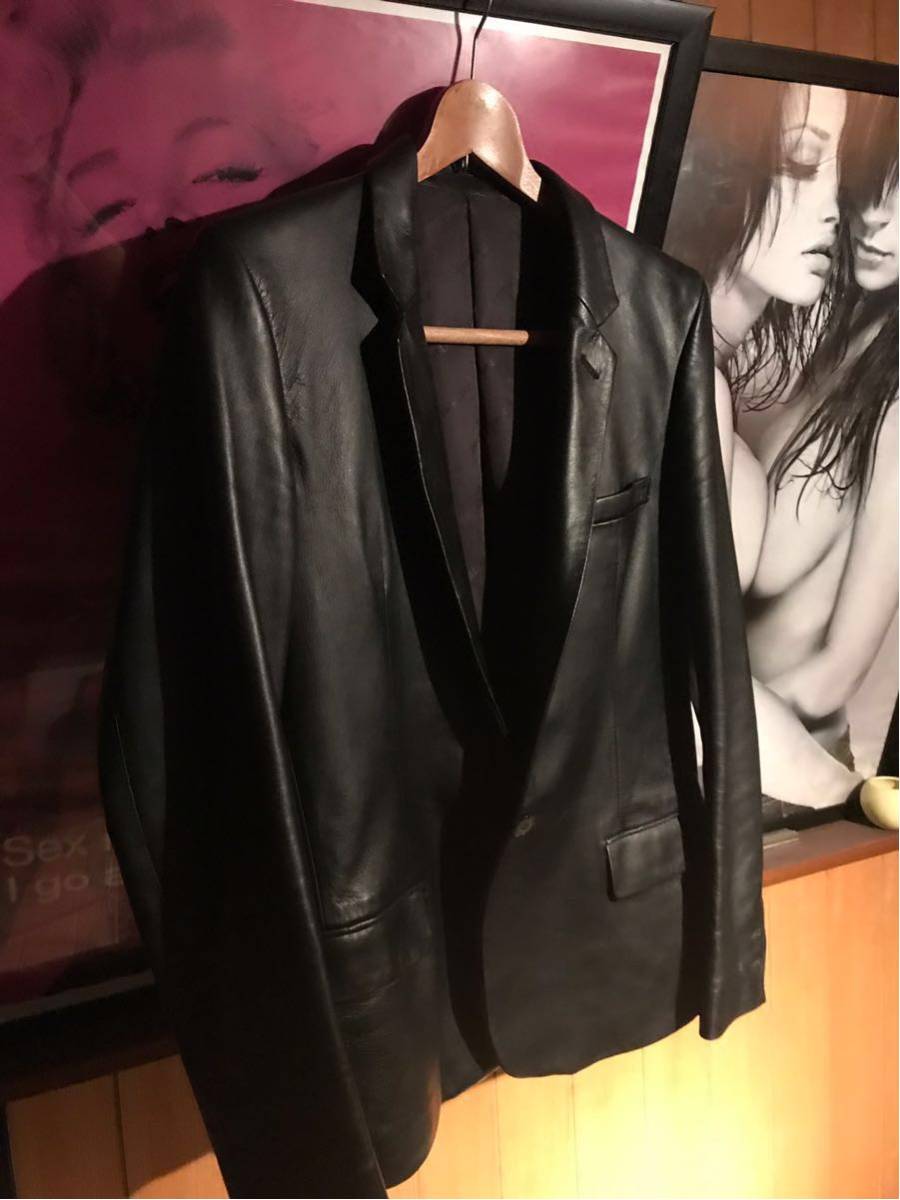 JOHN LAWRENCE SULLIVAN 15AW レザーテーラードジャケット 検 guidi The viridi anne Julius Devoa Yohji yamamoto ...
