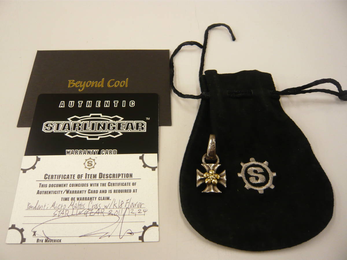 STARLINGEAR スターリンギア Micro Maltes Cross w/K18 Flower(ペンダントトップ、チャーム)｜売買され ...