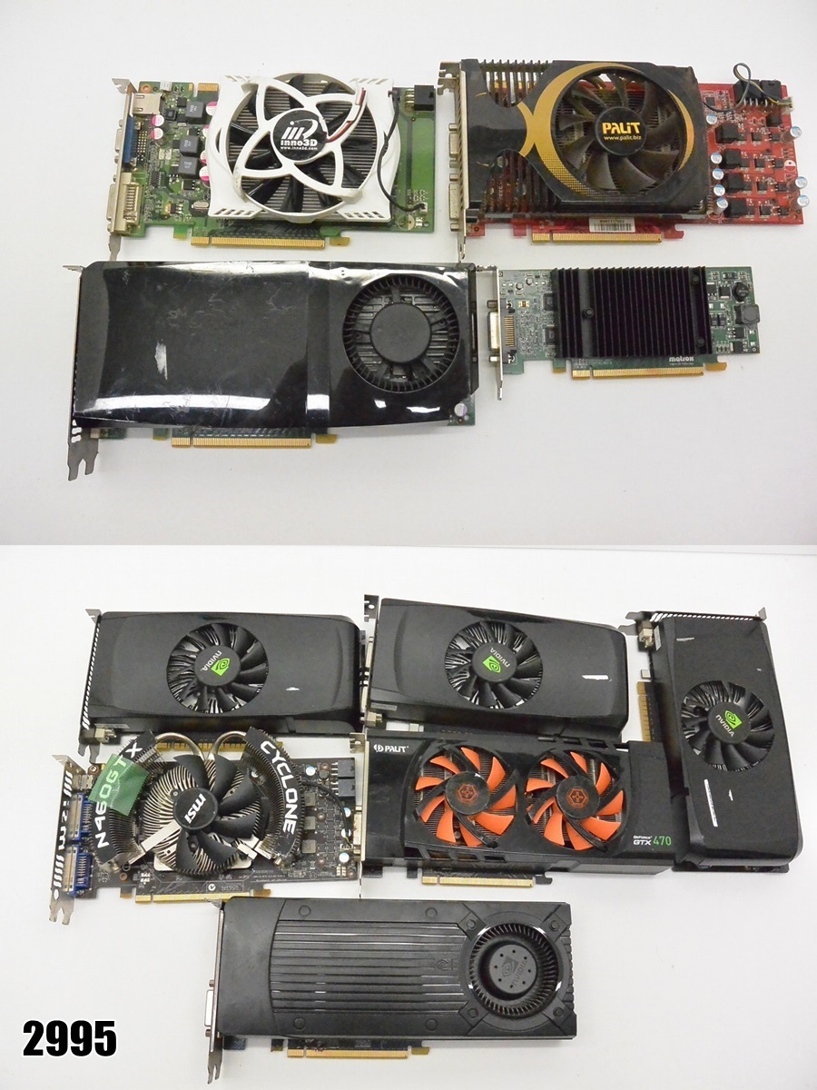 JUNK NVIDIA Matrox GeForce GPU ジャンクグラボ10枚セット PCI-E GTX760 GTX470 GTX460 ...