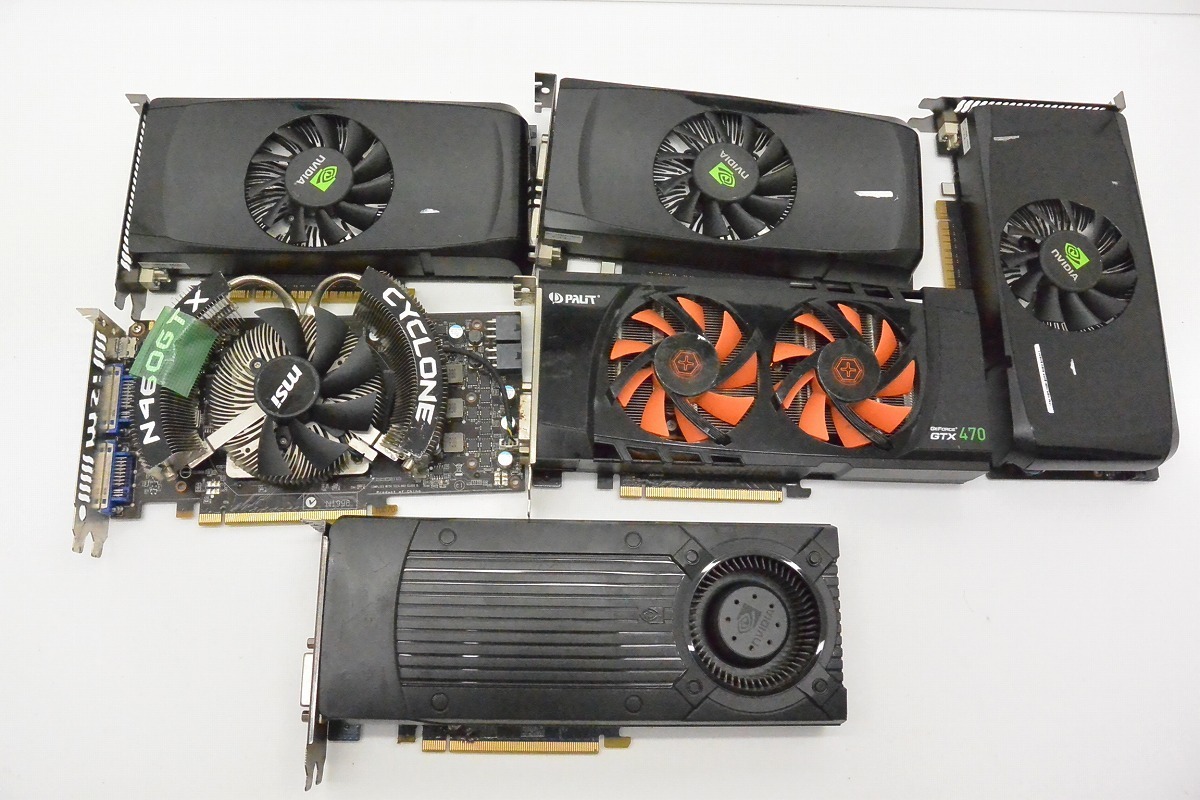JUNK NVIDIA Matrox GeForce GPU ジャンクグラボ10枚セット PCI-E GTX760 GTX470 GTX460 ...