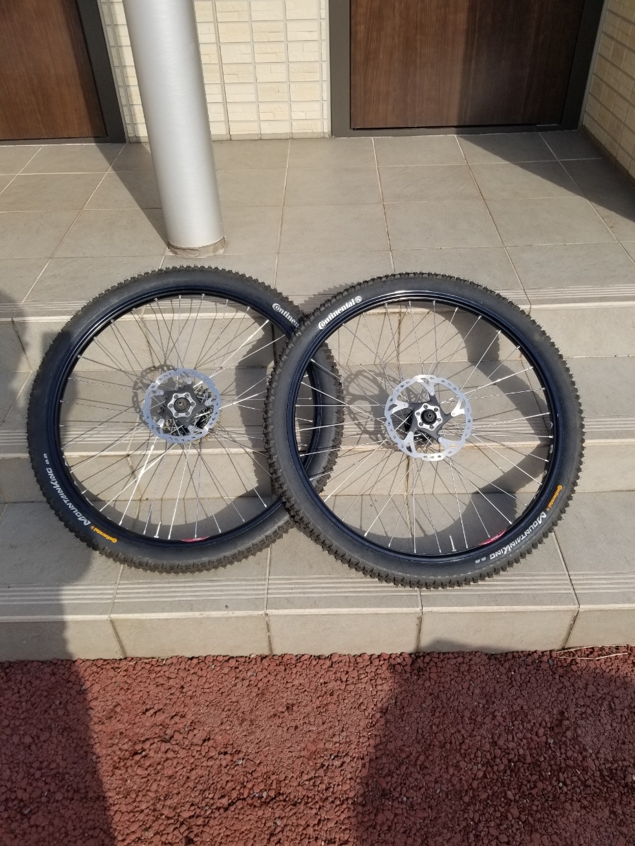 ARAYA 930 DISC SHIMANO DEORE XT ハブ ディスクローター 9sスプロケット 9mmQR continental ...