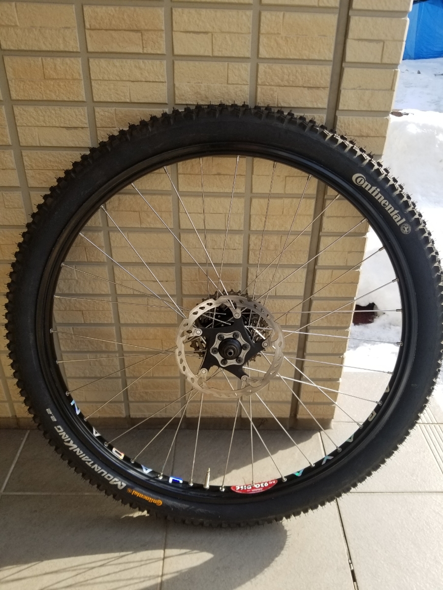 ARAYA 930 DISC SHIMANO DEORE XT ハブ ディスクローター 9sスプロケット 9mmQR continental ...
