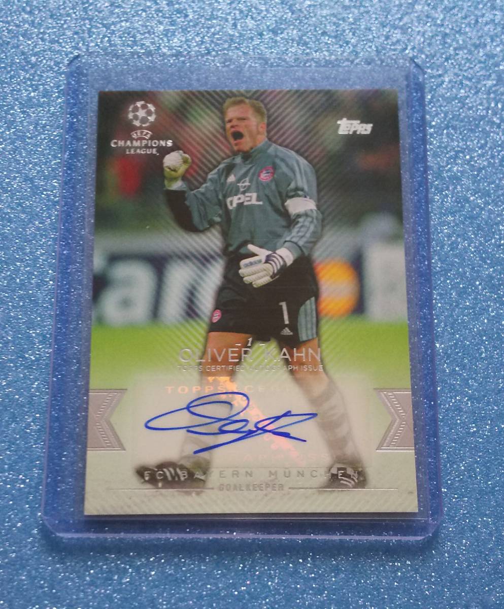 2016 TOPPS UEFA CHAMPIONS LEAGUE SHOWCASE SOCCER OLIVER KAHN auto 直筆サイン ...