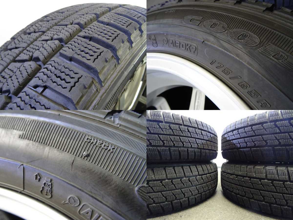 4本 社外 AQUA 15インチ 5J +39 スタッドレス GY アイスナビ ZEA2 175/65R15 アクア カローラ フィールダー ...