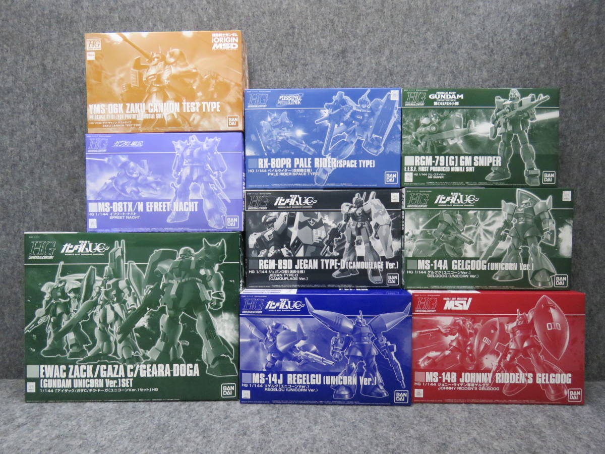 8 バンダイ HG 1/144 EWAC ZACK/GAZA C/GEARA DOGA 他 9箱set 未組立(機動戦士ガンダムUC ...