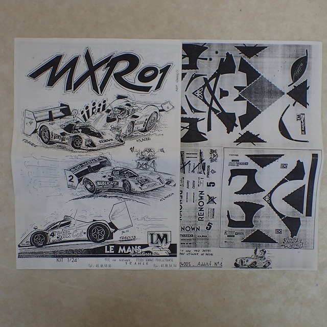 ルマンミニチュア 1/24 マツダ MXR01 LM92 レジンキット LE MANS miniatures MAZDA 20(プロトタイプ ...