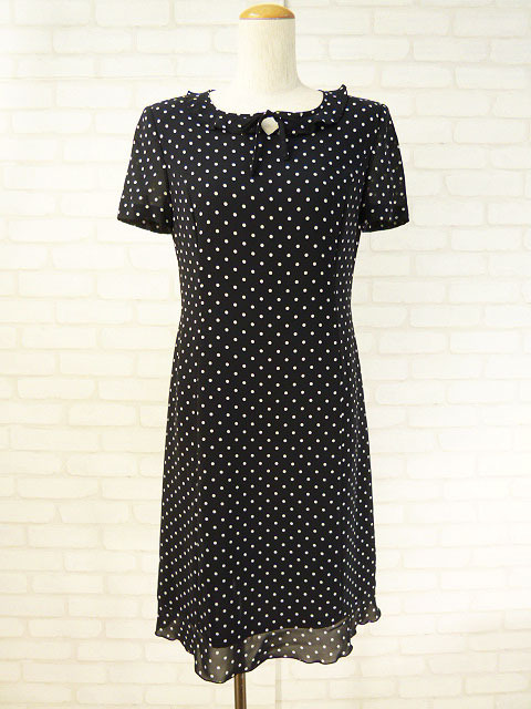 クレージュ ドット柄半袖ワンピース 黒×白9AR ae135(ワンピース（ロング）)｜売買されたオークション情報、yahooの商品情報をアーカイブ公開 - オークファン（aucfan.com）