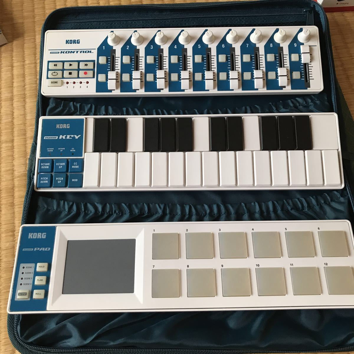 KORG nanoコントロール nanoキー nanoパッド 三点セット 使用わずか 検索 DTM DJ ミニスタジオ 楽器 音響 システム ...