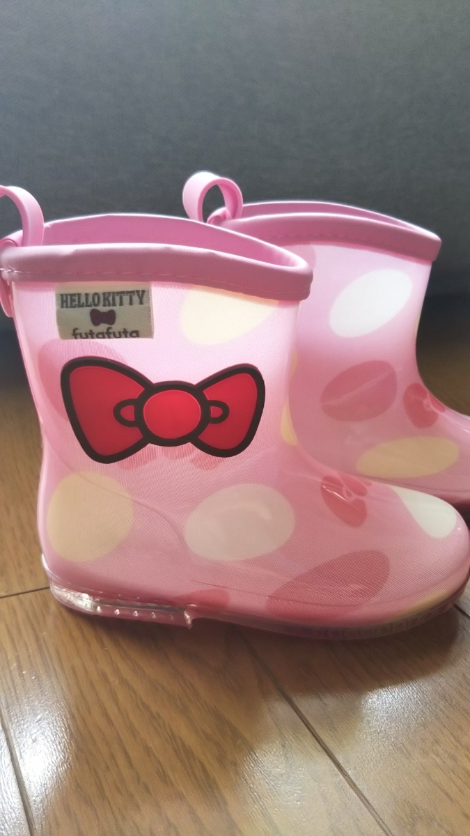 今回だけ ハローキティ&futafuta 長靴14センチ 女の子14cm ピンク×水玉×HELLOKITTY ハローキティー(14cm～)｜売買されたオークション情報、yahooの商品情報を ...
