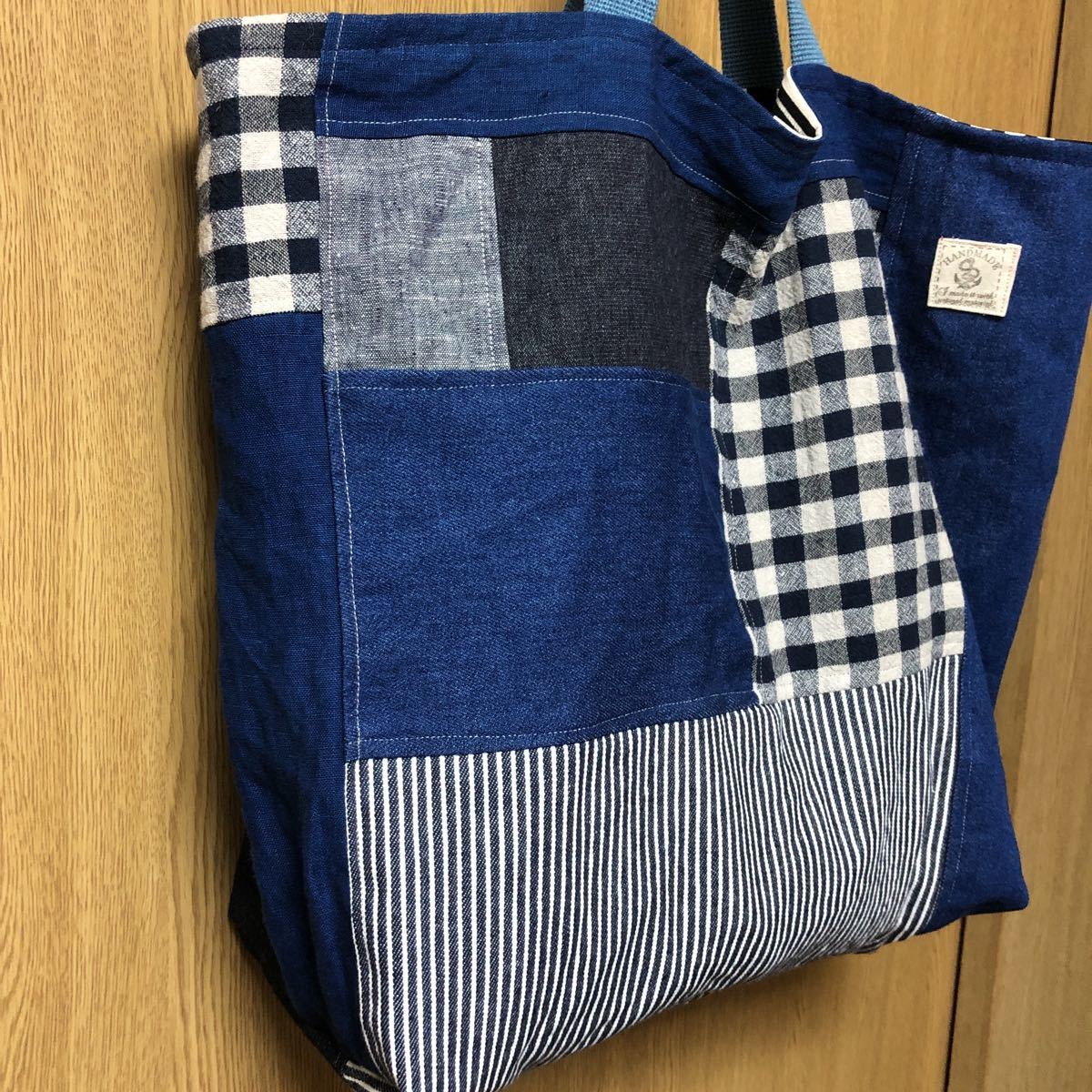 ハンドメイド パッチワーク かトート ヒッコリー×インディゴ×デニム×ダンガリー×コットンリネン×リネン 179(女性用)｜売買されたオークション情報、yahooの商品情報をアーカイブ公開 ...